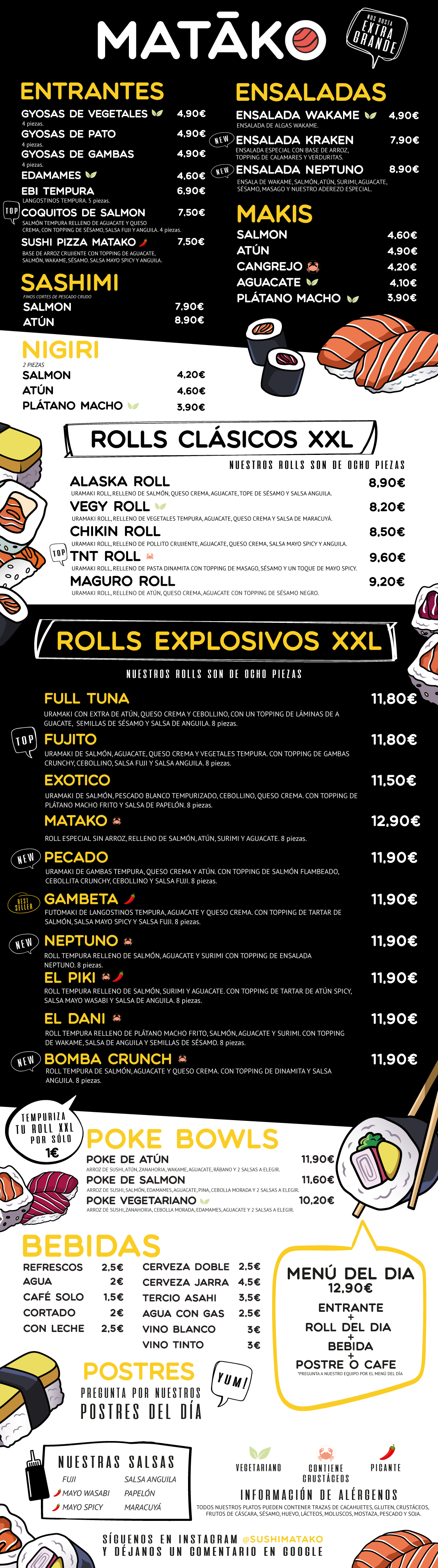 Menú - Matako